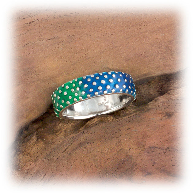 Resin Wide Band - Points of Focus – Silver Element Jewelry