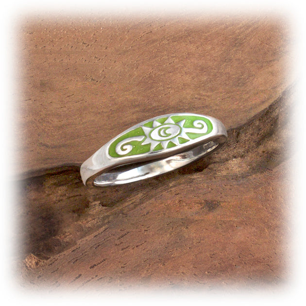 Resin Image Ring - Solar Eye – Silver Element Jewelry