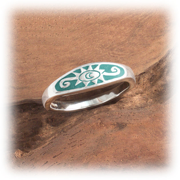 Resin Image Ring - Solar Eye – Silver Element Jewelry